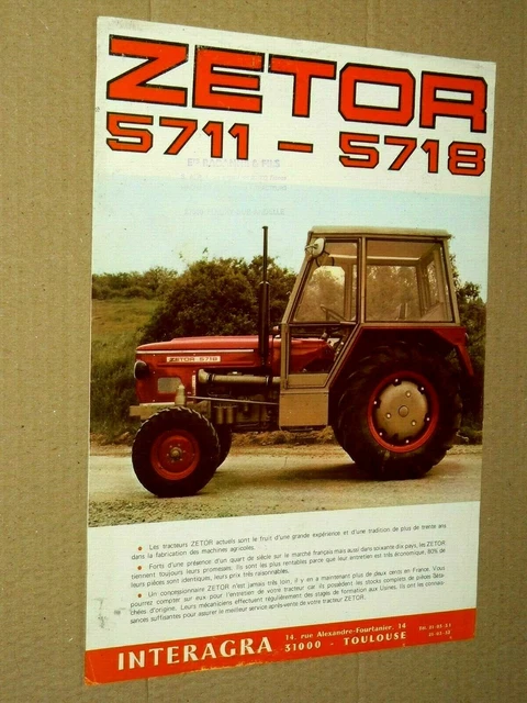 .PROSPECTUS TRACTEUR ZETOR 5711 5718 Brochure Tractor Traktor Trattore Prospekt EUR 9,99 ...