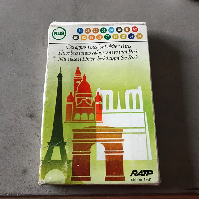 ANCIEN PLAN RATP ces lignes vous font visiter paris EUR 15,00 - PicClick FR