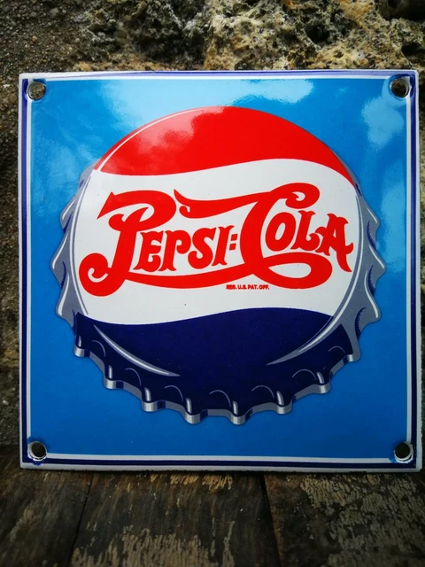 PLAQUE ÉMAILLÉE PEPSI Cola Enamel Sign no Coke Coca Orangina Fanta EUR ...