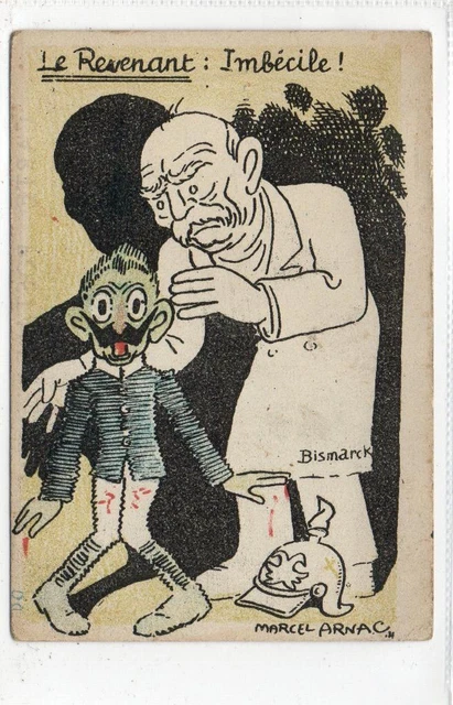 LE REVENANT: IMBECILE!: WW1 French Anti-Kaiser comic postcard (C83314 ...