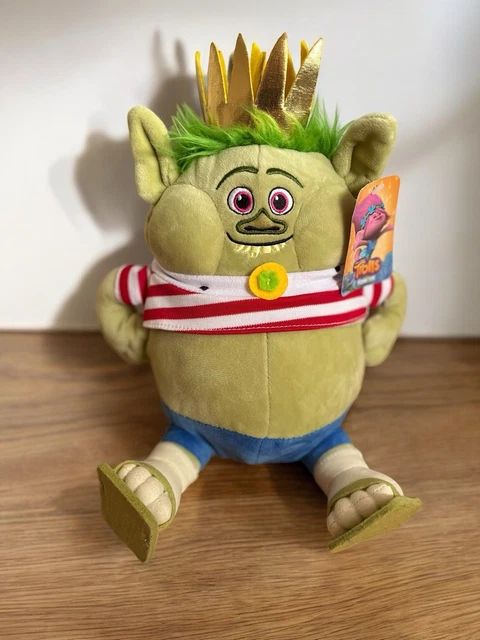 RARE DREAMWORKS TROLLS World Tour King Gristle II Plush Toy 12” Soft ...