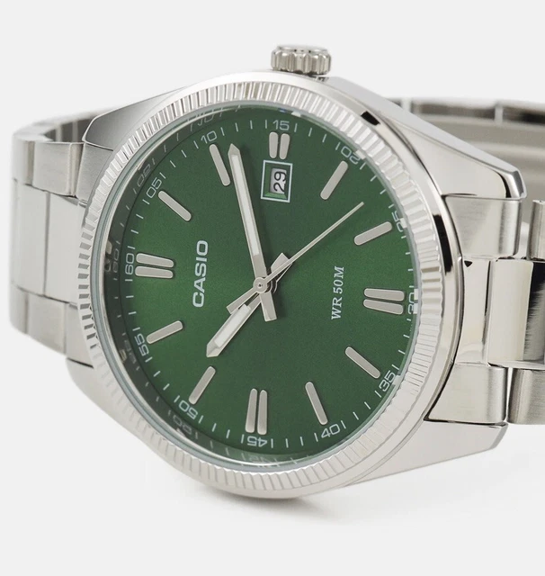 CASIO MTP- 1302PD-3AVEF - Green Dial Watch - Brand New £42.00 - PicClick UK
