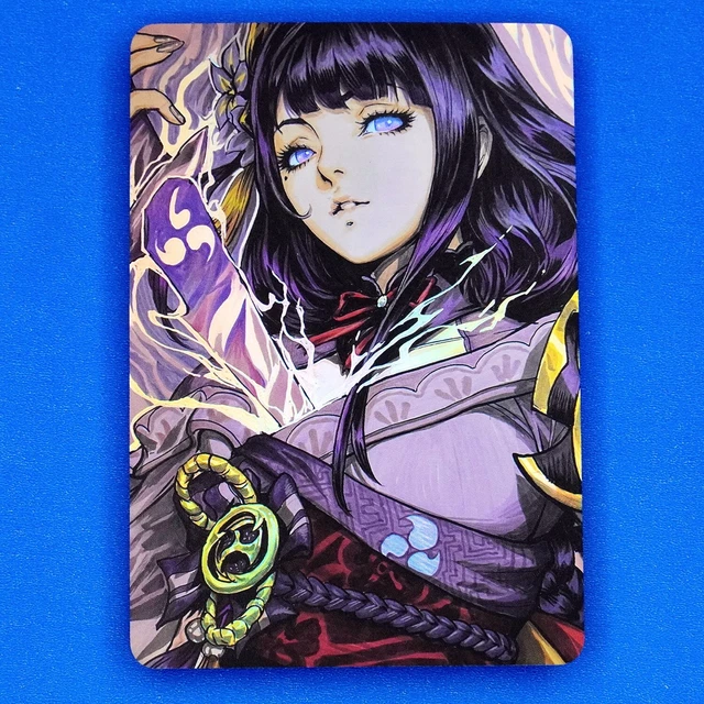 GENSHIN IMPACT BAAL Raiden Shogun Rainbow Foil Holo Character Art ...