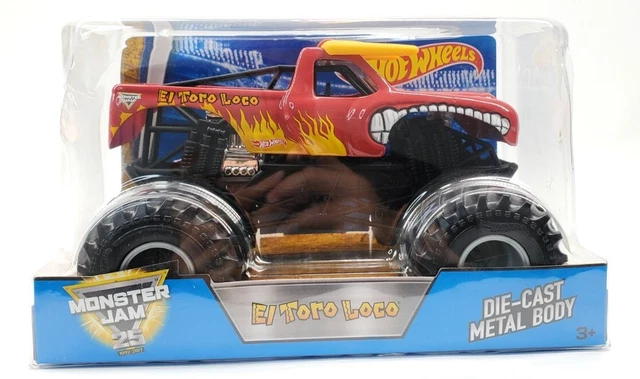 HOT WHEELS MONSTER Jam Red El Toro Loco 1:24 Die-cast Metal Body Truck ...