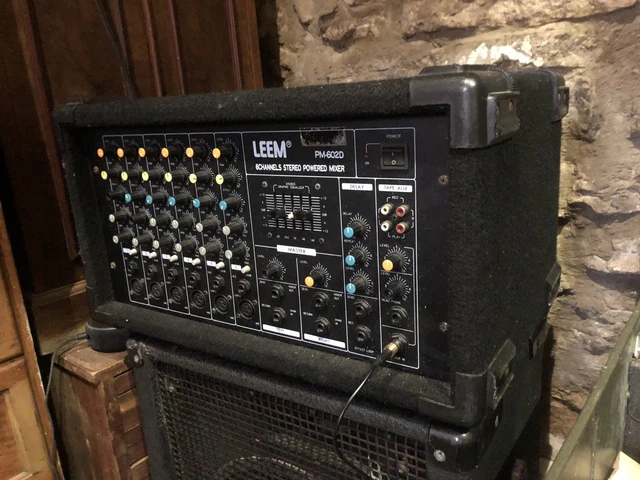 LEEM PM-602D 6 channel powered mixer PA £65.00 - PicClick UK