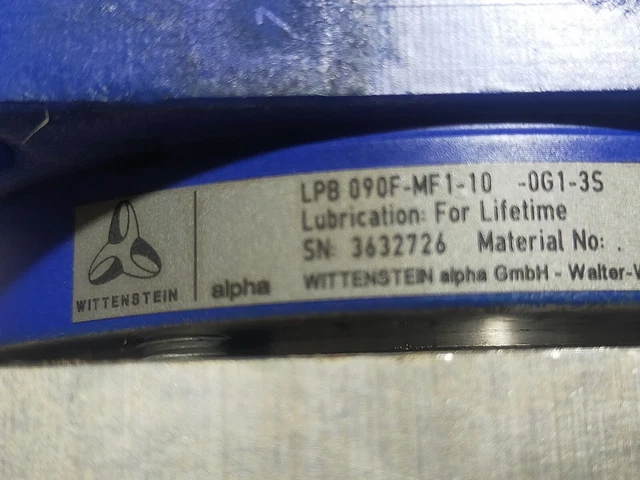 RIDUTTORE WITTENSTEIN ALPHA lpb 090F-MF1-10 - 0G1-3S EUR 240,00 ...