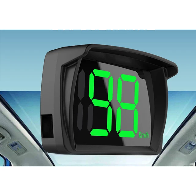 BIG FONT LED KMH Car Digital GPS HUD Speedo Speed Head Up Display ...