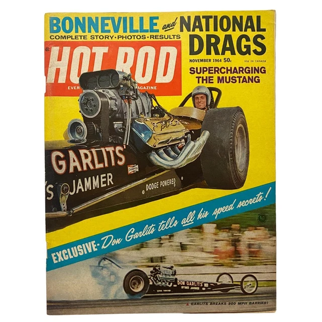 VTG HOT ROD Magazine November 1964 Supercharging Mustang Don Garlits £15.95 - PicClick UK