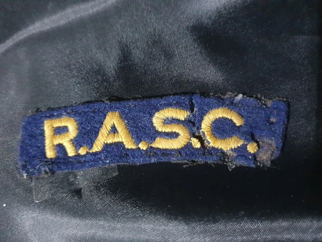 WW2 RASC ROYAL Army Service Corps Original Cloth Shoulder Title Badge ...