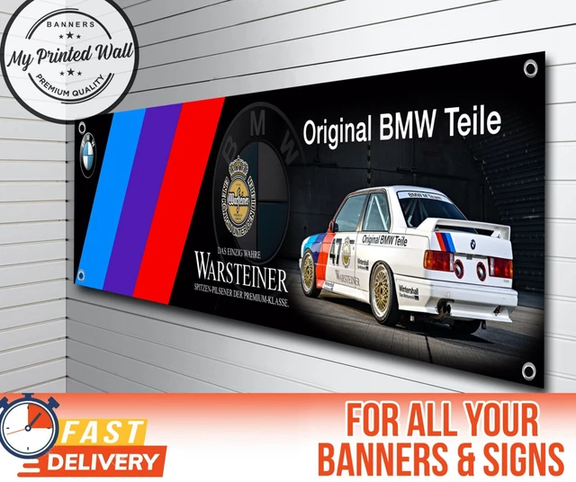 BMW E30 M3 Warsteiner BTCC Touring Car Garage Workshop Banner £16.50 ...