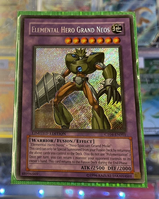 YUGIOH ELEMENTAL HERO Grand Neos CT04-EN001 Secret Rare LP/NM $7.73 - PicClick AU