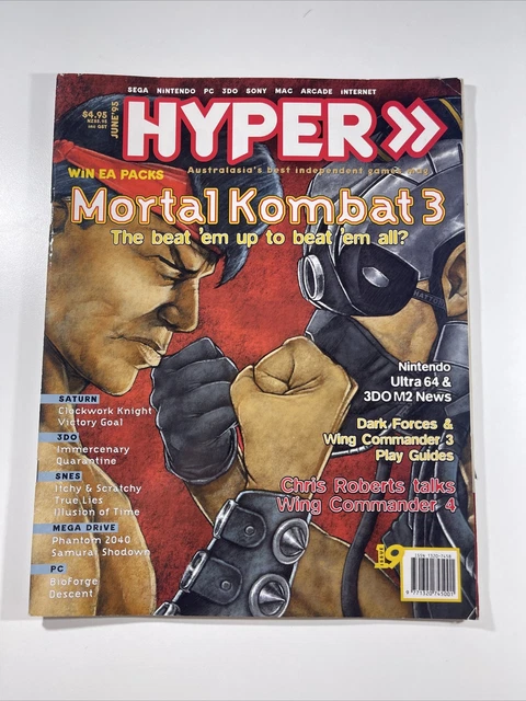 HYPER MAGAZINE ISSUE19 JUNE 1995 Mortal Kombat 3 Retro Game Nintendo ...