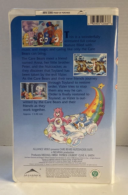 THE CARE BEARS Nutcracker Suite Rare Clamshell Case (VHS) 1988 $20.89 ...
