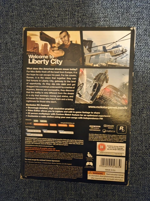 GRAND THEFT AUTO IV PC GTA 4 Windows With Poster And Manuals Complete £ ...