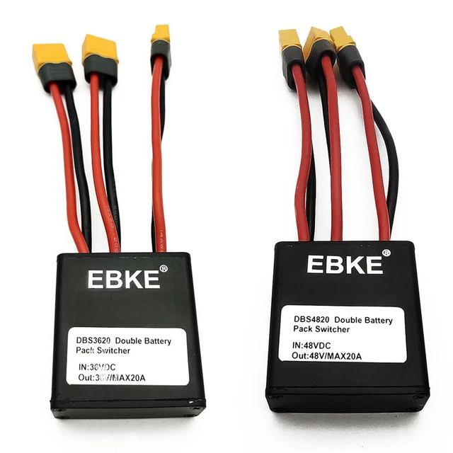 DOUBLE BATTERY DISCHARGE Converter For E-bike Dual Battery Pack Switch ...