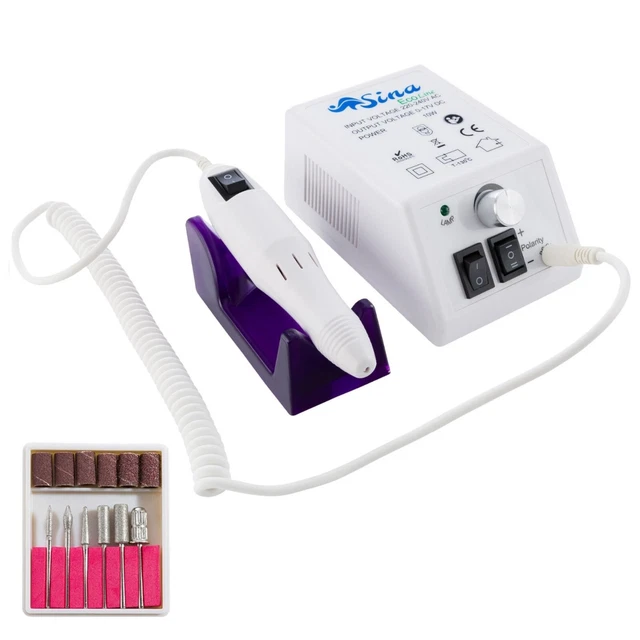 SINA ELECTRIC NAIL File | Electric Nail Burr | incl. 6 pcs. Bit and ...