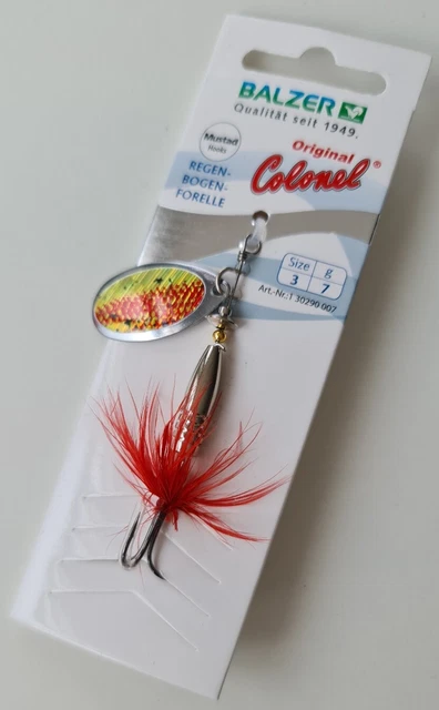TRUITE ARC-EN-CIEL BALZER Colonel Classic Spinner 3 g 5 g 7 g 10 g truite arc-en-ciel EUR 1,99 ...