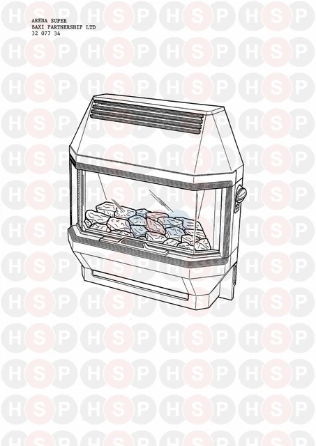 BAXI ARENA STOVE Glass 445 x 275 mm (Main Panel) Rectangle Schott Robax ...