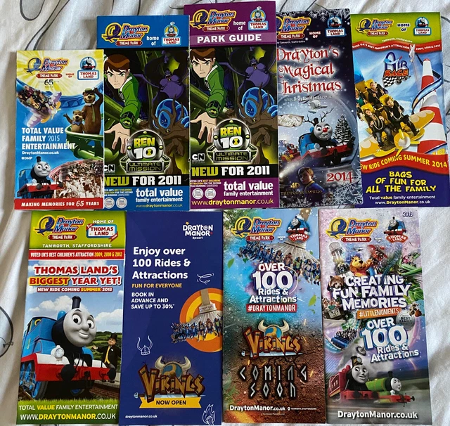 DRAYTON MANOR MAP Bundle, Theme Park Guide £10.00 - PicClick UK