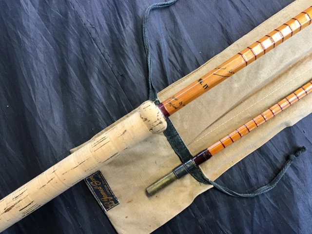 RARE VINTAGE B James “Richard Walker Mk lV” 10ft 2” 2pc split cane Carp ...