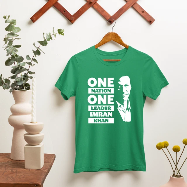 ONE NATION ONE Leader Imran Khan T-Shirt Pakistan Political Party Pti ...