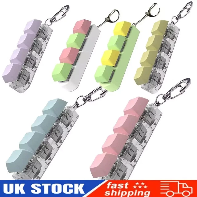 Keyboard Button Fidget Toy 4 Button Keyboard Fidget Keychain Stress Relief Toy £4 99 Picclick Uk