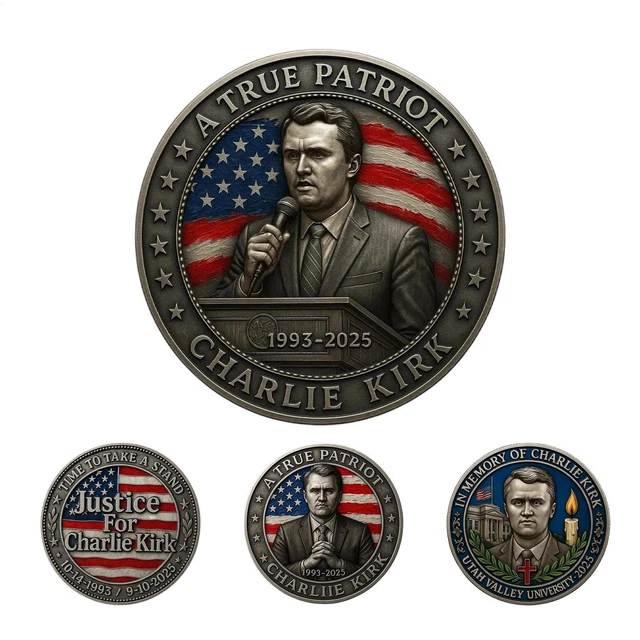 CHARLIE KIRK MEMORIAL Coin Gedenkabzeichen Keepsake Decor 1993 - 2025 ...