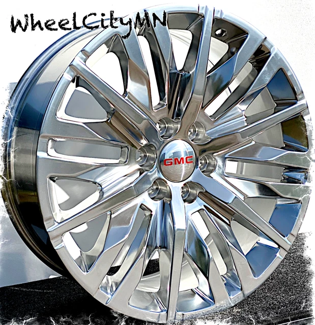 22& POLISHED OE SII replica 5921 wheels fits 2022 GMC Sierra Denali ...