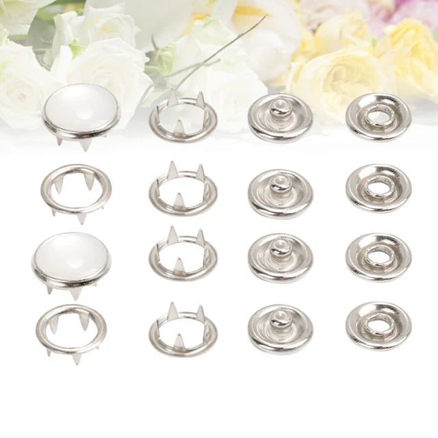 100 PCS SNAP Button Fasteners Clothing Sewing Five Claw Buckles ...