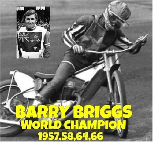 BARRY BRIGGS--WORLD CHAMPION Series--Programme Board Sticker £2.50 ...