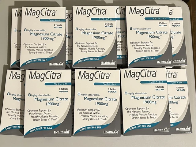 HEALTHAID MAGCITRA MAGNESIUM Citrate Tablets 70 Tablets (14x packs of 5 ...