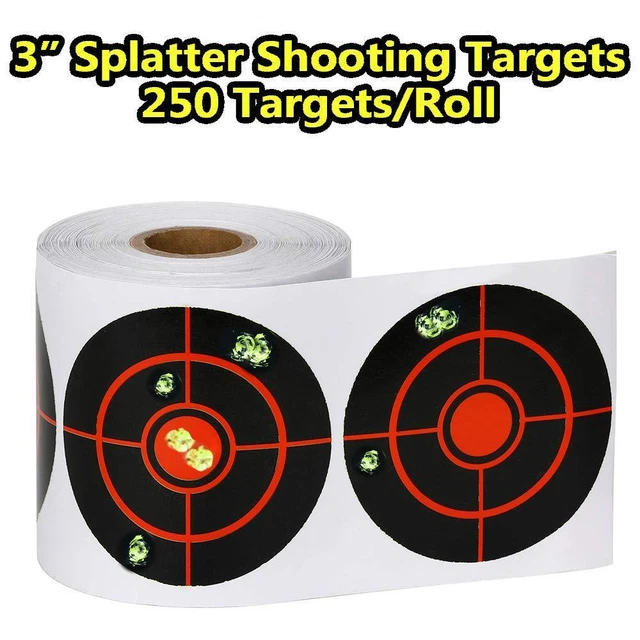 250X/ROLL REACTIVE TARGET Sticker Shooting Target Self Adhesive Targets ...