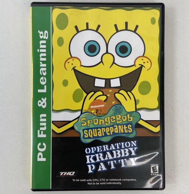 SPONGEBOB SQUAREPANTS OPERATION Krabby Patty PC CD Rom Video Game ...