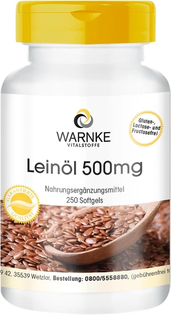 LINSEED OIL CAPSULES - Vegetable Omega 3-6-9 - High Dose - Flaxseed ...