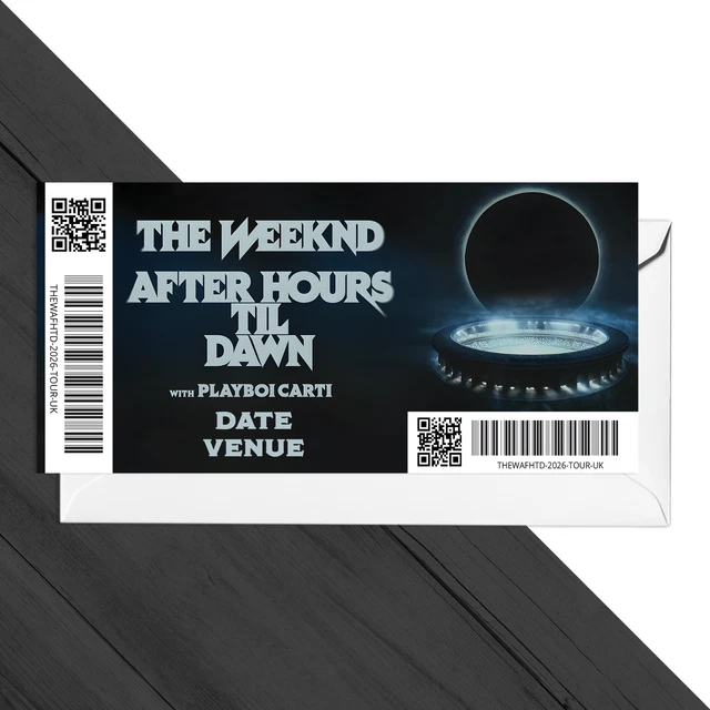 THE WEEKND TICKET After Hours Til Dawn Tour Gift Reveal Surprise ...