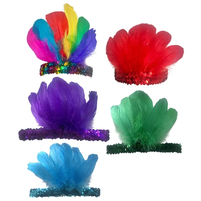 FEATHER HEADBAND HEADWEAR for Festival Carnival Role Playing Stage ...