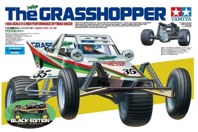 TAMIYA RC 47522 The Grasshopper Black Edition 1:10 RC Assembly Kit £105 ...