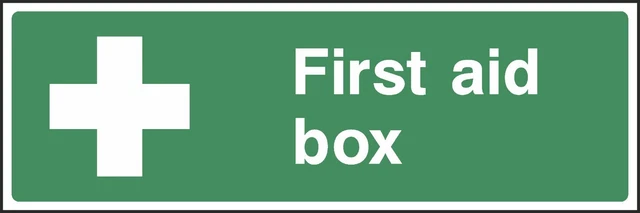 SIGN WARNING FIRST Aid Box Sticker [V6-FAID028] £2.94 - PicClick UK
