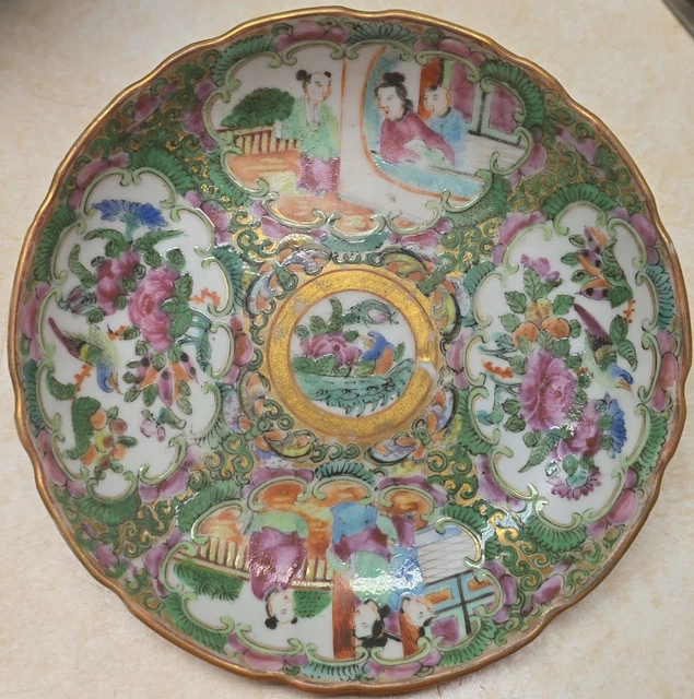 19TH C CHINESE Export Rose Medallion 5 7/16" Small Plate £53.51 ...