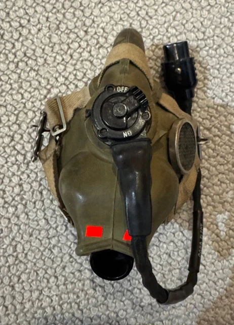 WW2 /1950S RAF H TYPE OXYGEN MASK FOR FLYING HELMET, ORIGINAL BRITISH ...