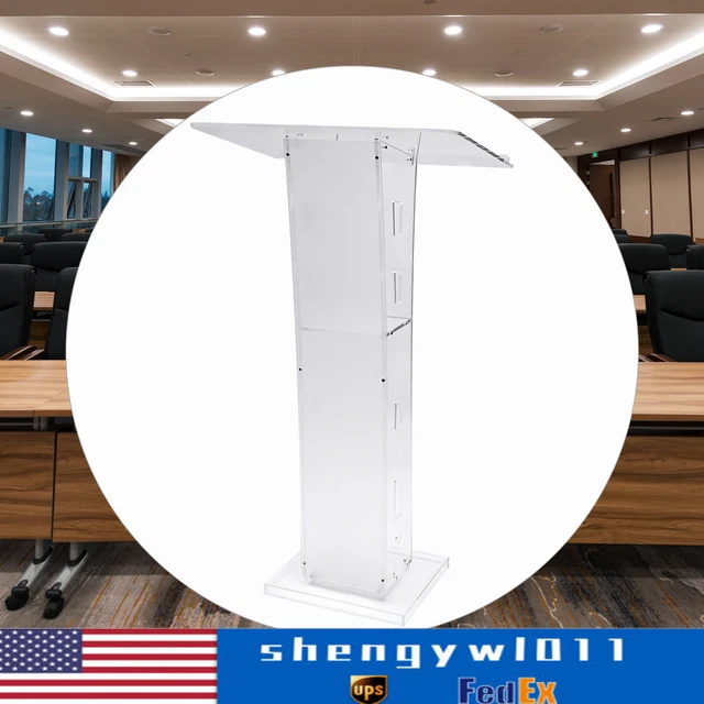 ACRYLIC CLEAR CONFERENCE Pulpit Podium Church Lectern Speech Podium ...