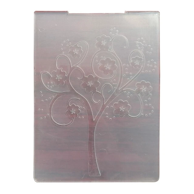 3D EMBOSSING FOLDER Uneven Tree Flower Embossing Template Handmade ...