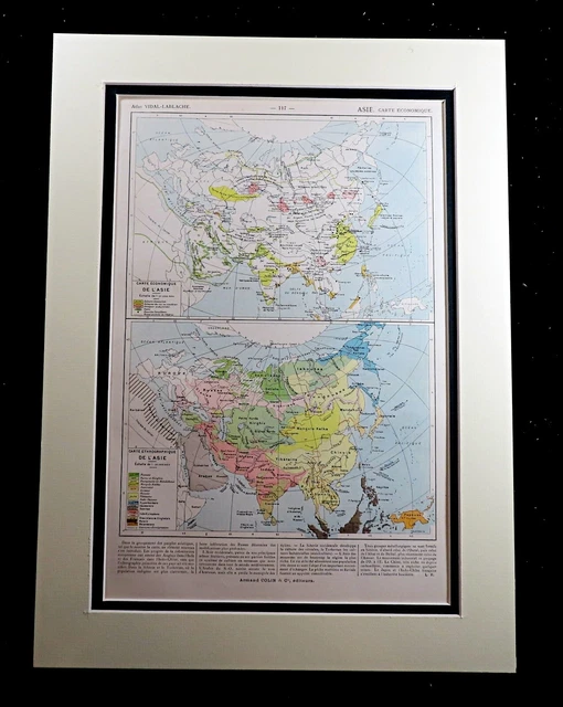 MAP OF Asia Far East Orient China Japan Ethnographic Chart French ...