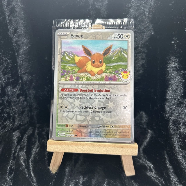PRISMATIC EVOLUTIONS SEALED EEVEE 074/131 POKEMON DAY 2025 TCG 151 ...