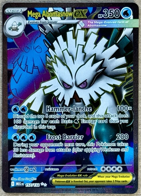 POKÉMON TCG MEGA Evolution Mega Abomasnow Ex Full Art Ultra Rare Holo 157/132 Nm £0.74 - PicClick UK