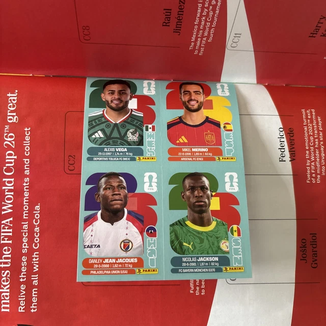 PANINI FIFA WORLD Cup 2026 Official Sticker Album English + 12 Stickers ...