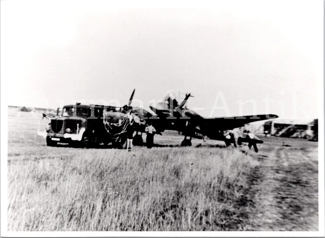 Q474 FOTO WEHRMACHT Archiv Repro Luftwaffe Flugzeug Fw187 Front LKW ...