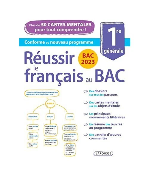 BAC 2023 - Réussir le français au bac, avec des cartes mentales EUR 6 ...