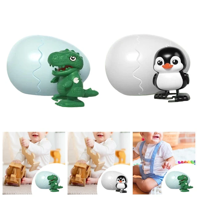 WIND UP TOY Mini Clockwork Toy Ornament Cartoon Eggshell Design Walk ...