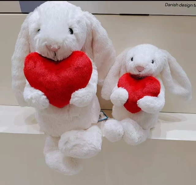 PERFECT GIFT JELLYCAT Bashful Red Love Heart Bunny - New with Tags 18cm ...
